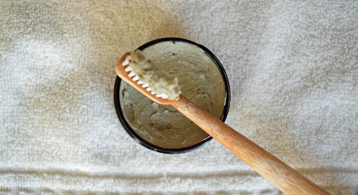 Homemade Toothpaste Made with Bentonite Clay & Coconut Oil
